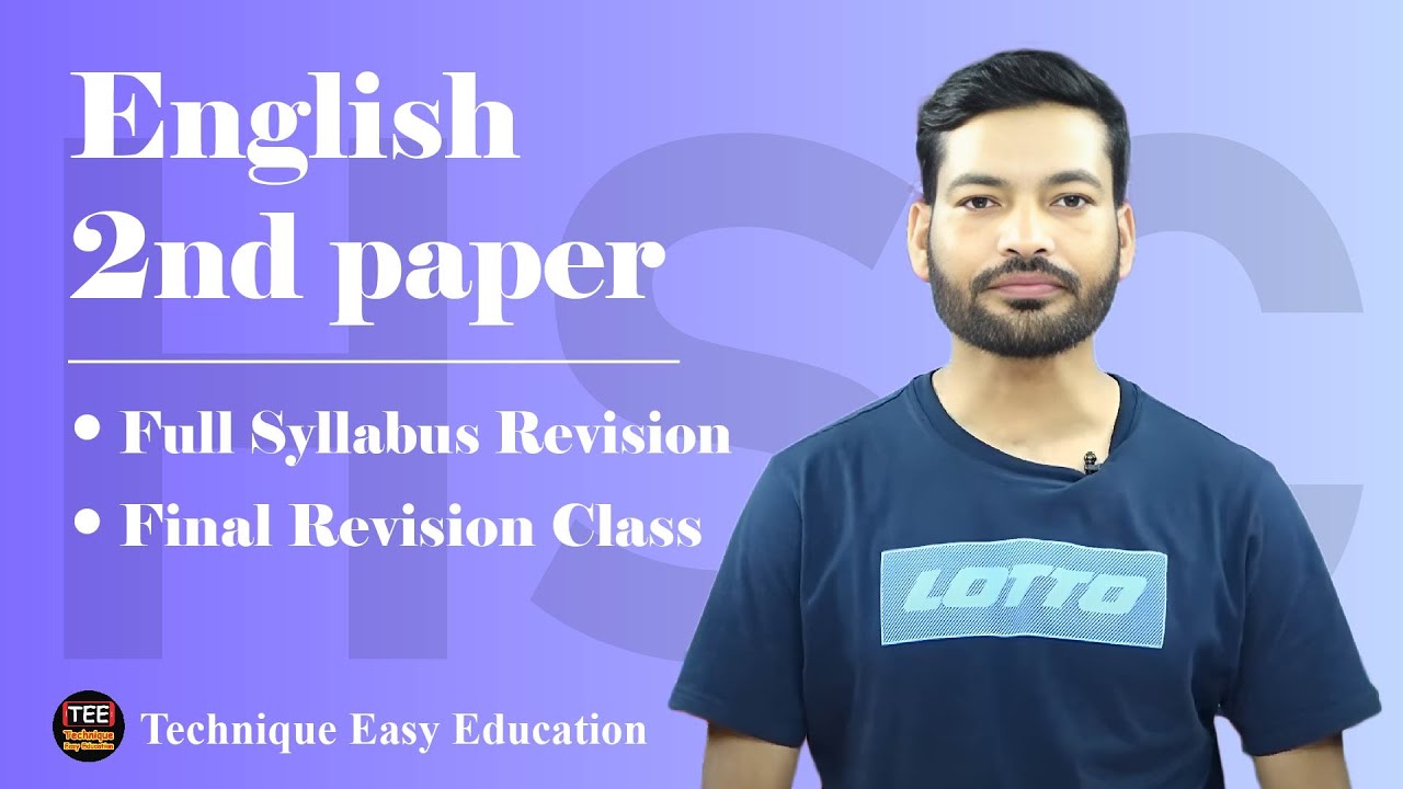 HSC English 2nd Paper l Full Syllabus Revision I Final Revision Class ...