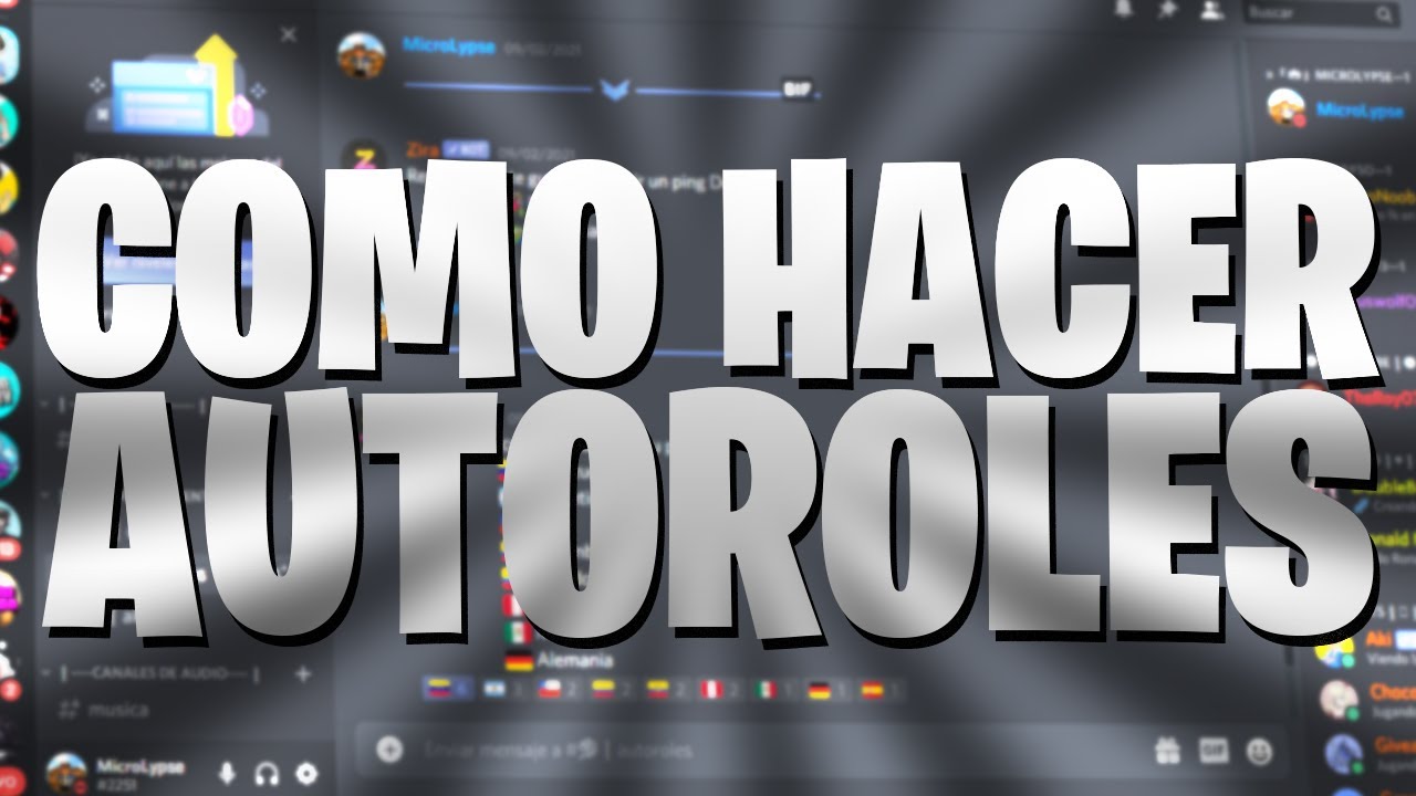 como hacer AUTOROLES en DISCORD - MicroLypse - YouTube