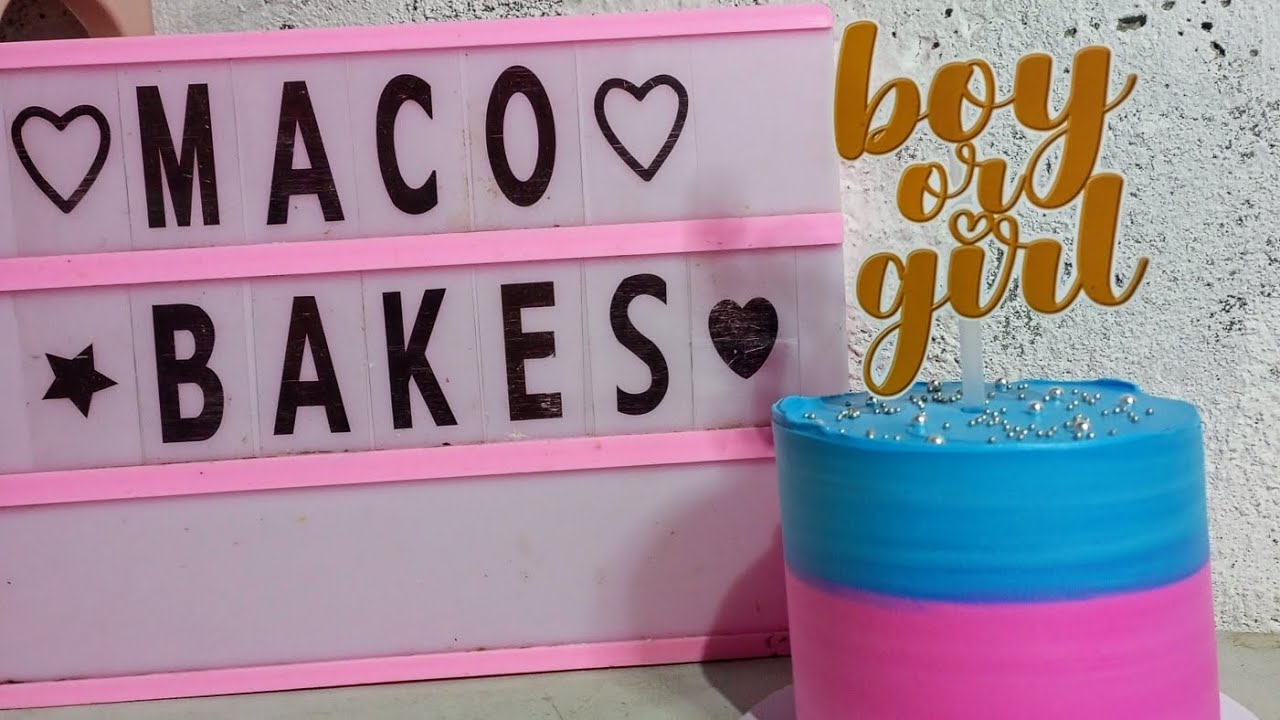 Gender Real Cake 💖 It's a Girl!! | MACO Bakes - YouTube