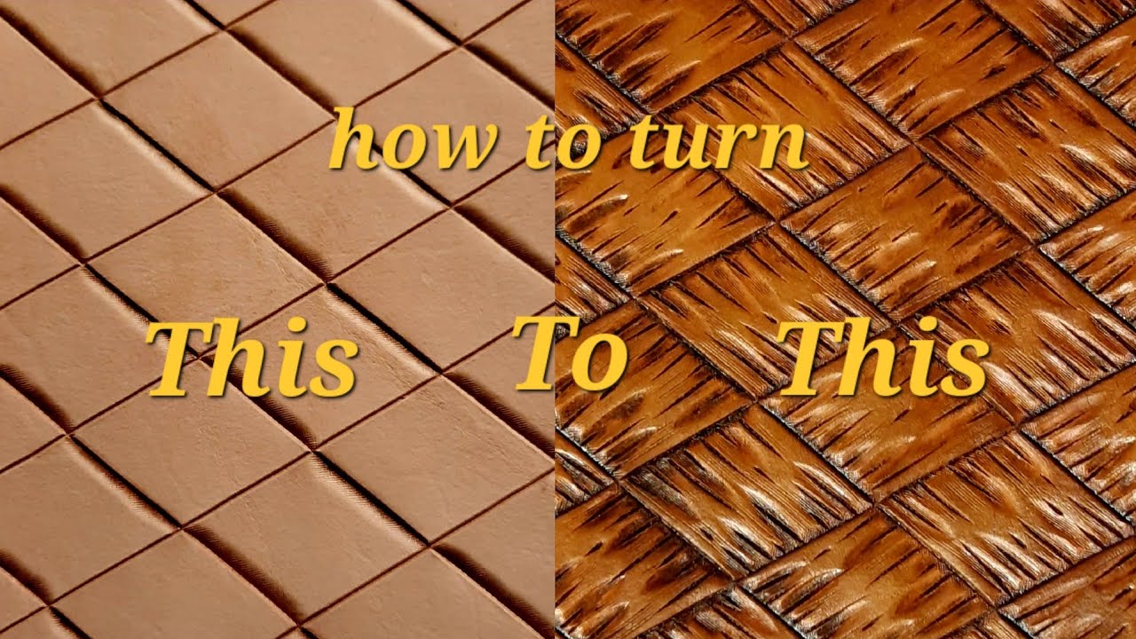 How to Tool a Leather Basket Weave - YouTube