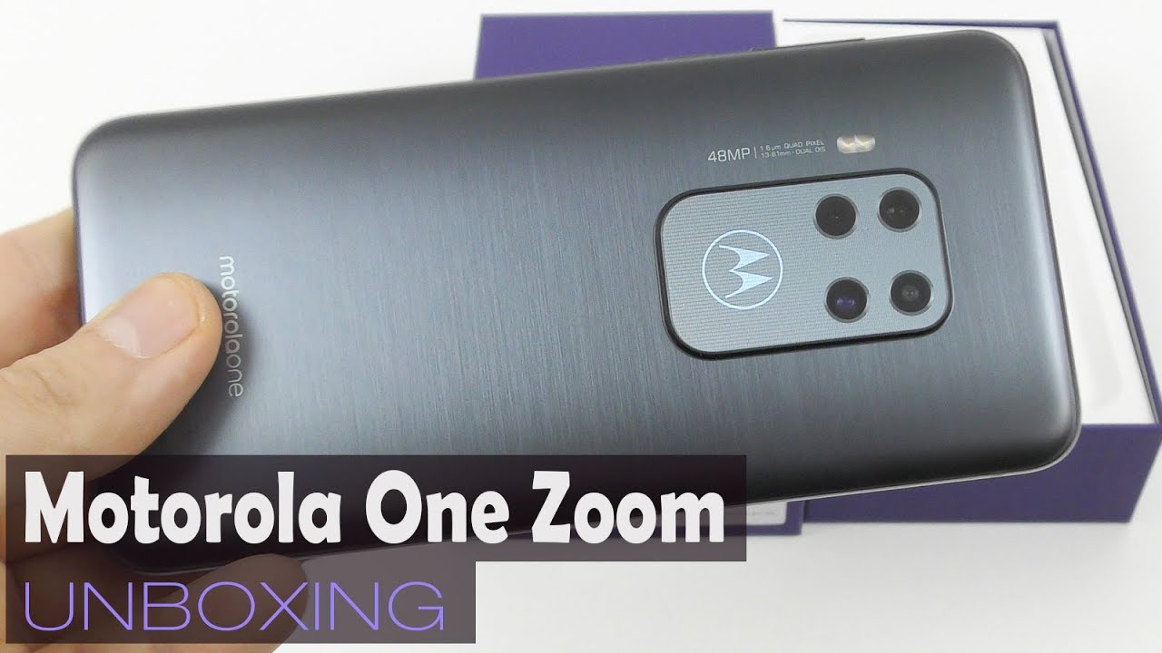Motorola One Zoom Unboxing (4 Camera 3X Optical Zoom Phone) - YouTube