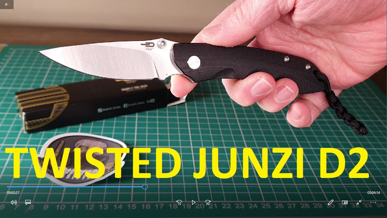 Twisted Assisted Junzi D2 and G10 - UK Legal EDC knife (Twisted Junzi ...