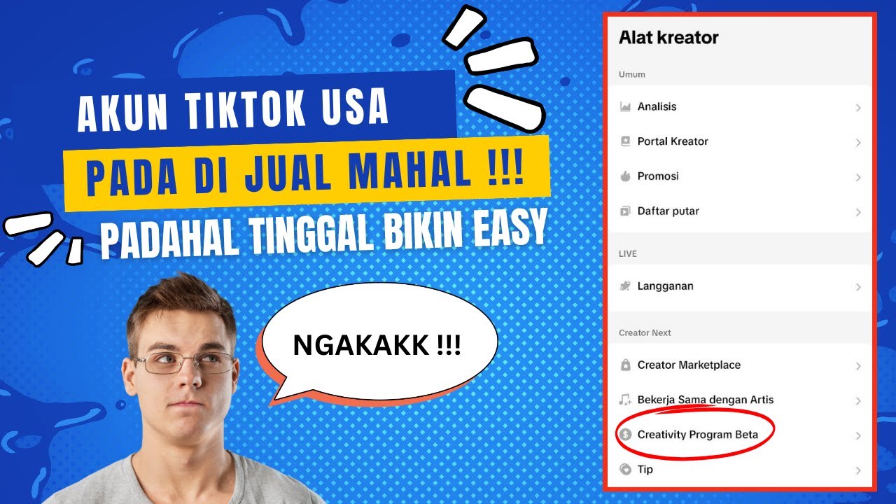 Cara Membuat Akun Tiktok Amerika | Creativity Program - YouTube