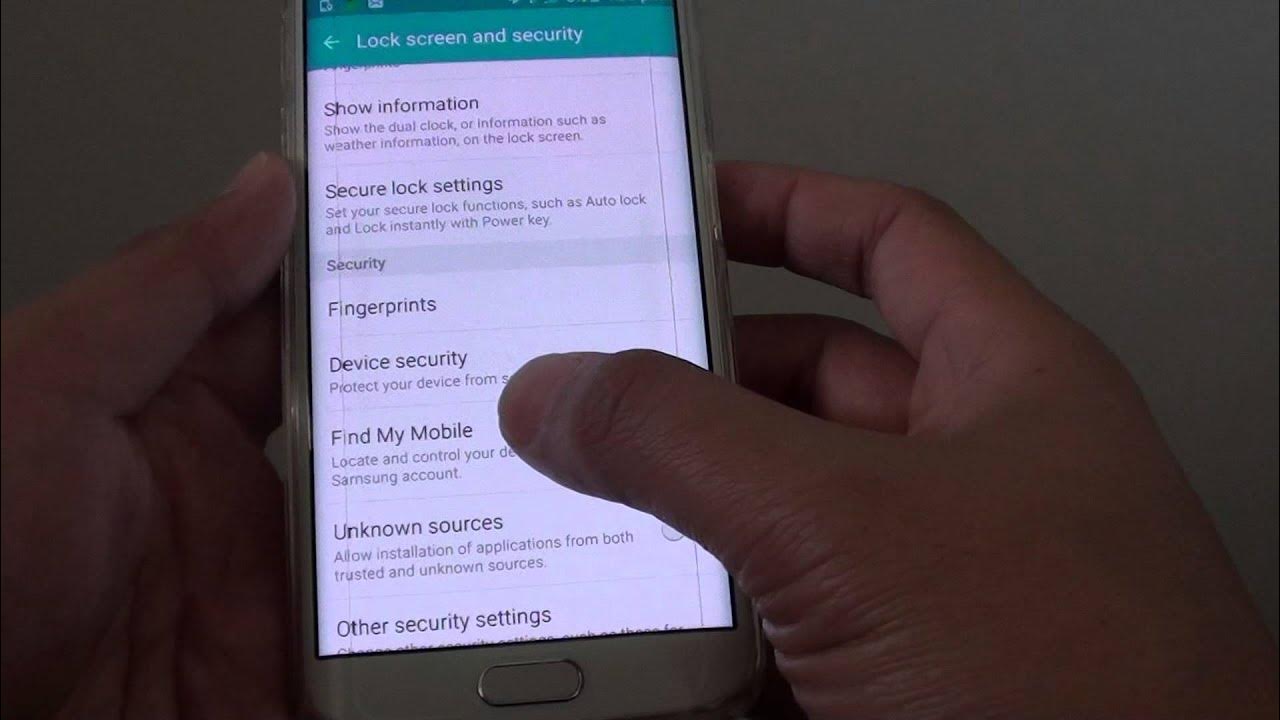 Samsung Galaxy S6 Edge: How to Enable / Disable Find My Mobile Remote ...
