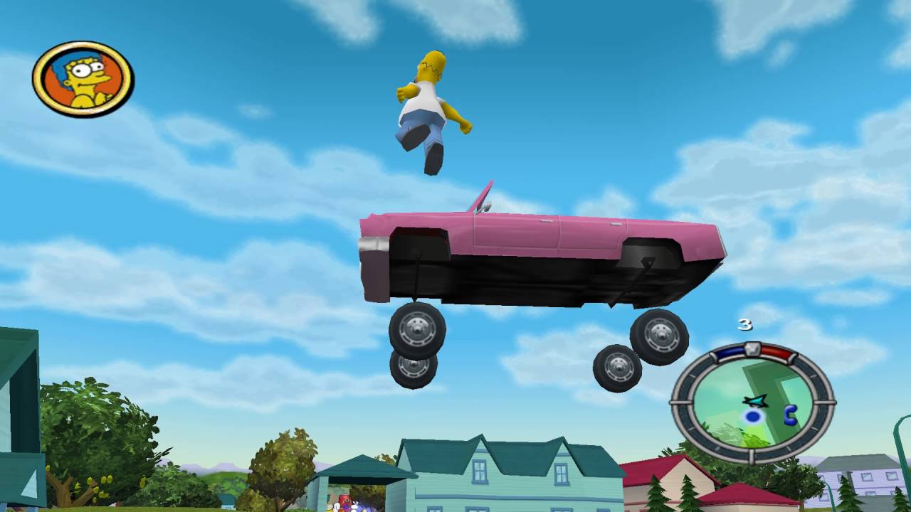 The Simpsons Hit & Run - INSANE Family Sedan In Springfield! - YouTube