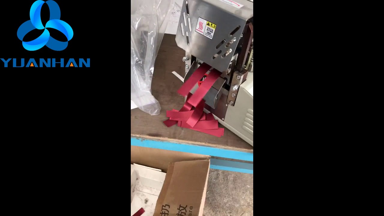 Silk Satin Ribbon Cutting Machine ZCUT-102 - YouTube