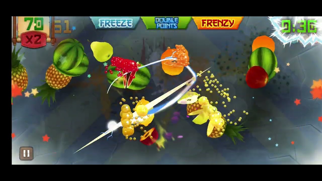 Fruit Ninja High Score 4389 Points In Arcade Mode With Storm Season DLC ...