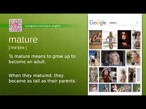 Mature : B2 level english vocabulary lesson, www.LipLix.com