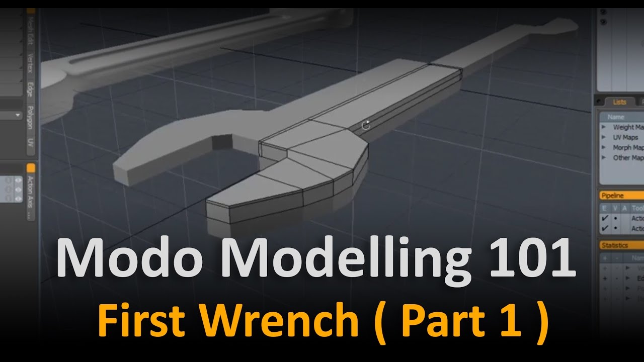 Modo Modelling: First Wrench ( part 1 ) - YouTube
