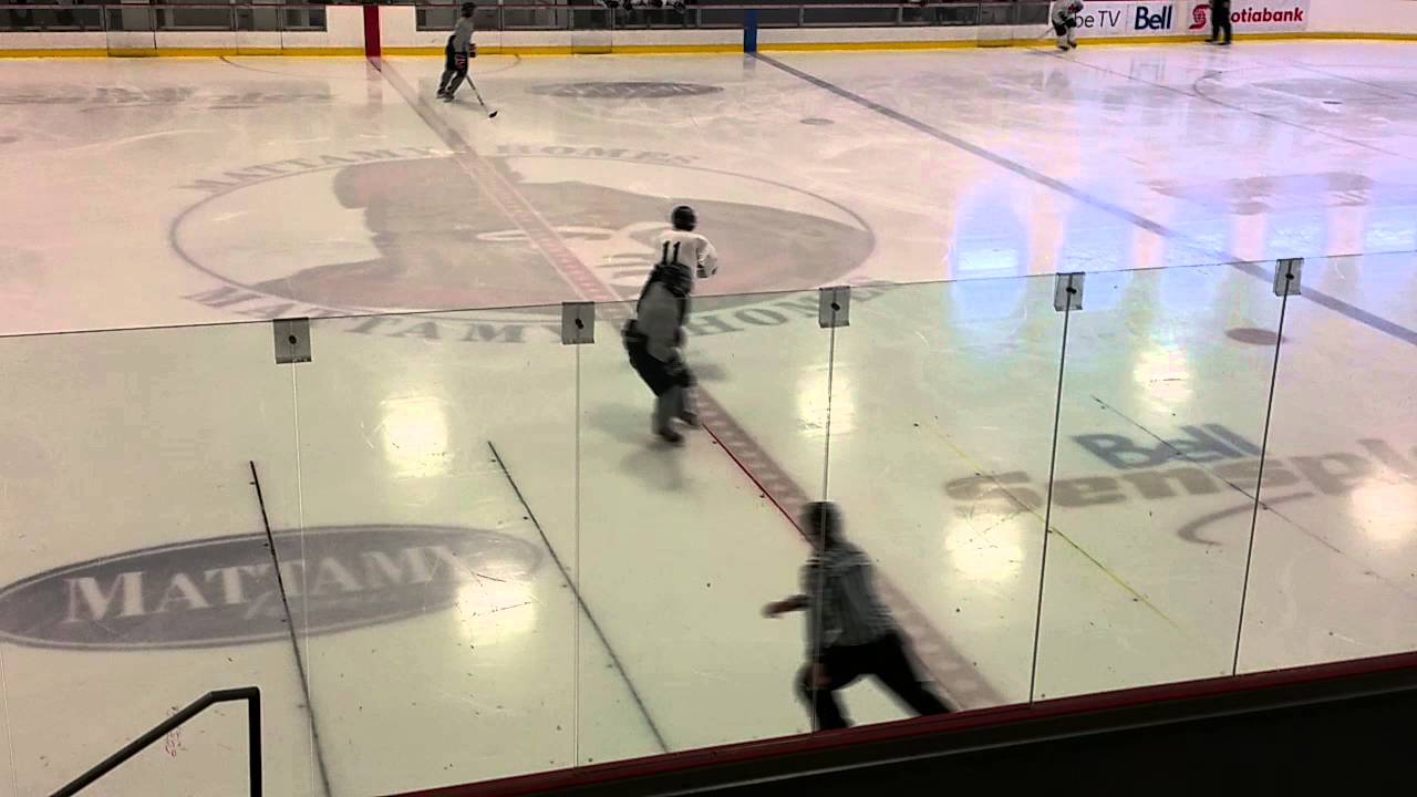 CCHL pre draft game 3 part 1 nick Flanders white 11 - YouTube