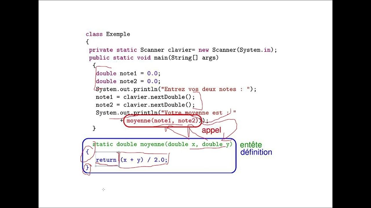 Cours - les méthodes en java - partie 1 - YouTube