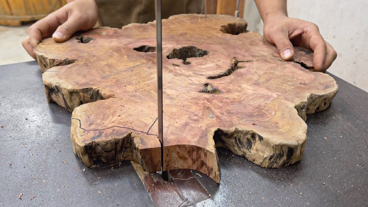 Make A Thousand Dollar Table From Deformed Pieces Of Wood Combined With ...