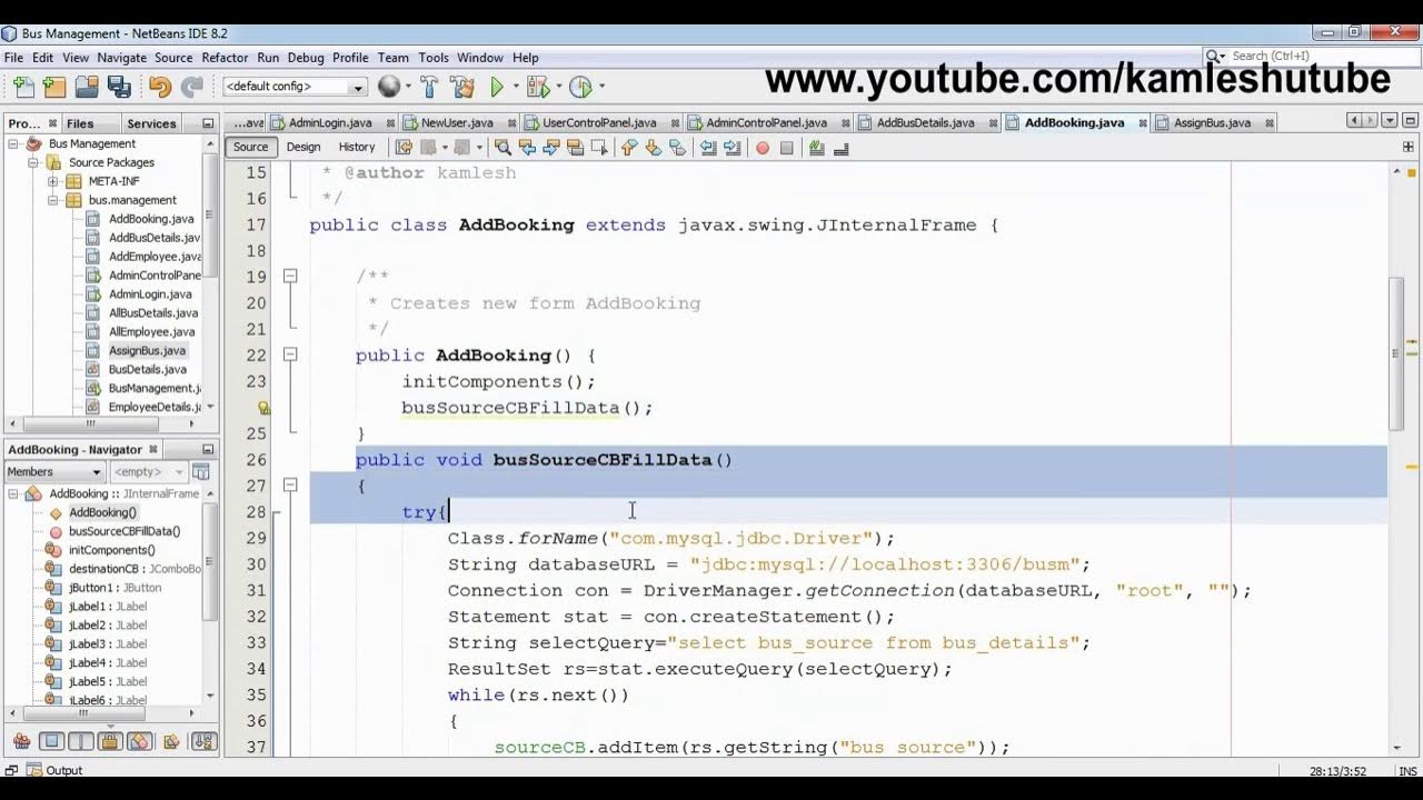 18 - In Booking Form create dynamic combo box - Java Swing Project - YouTube