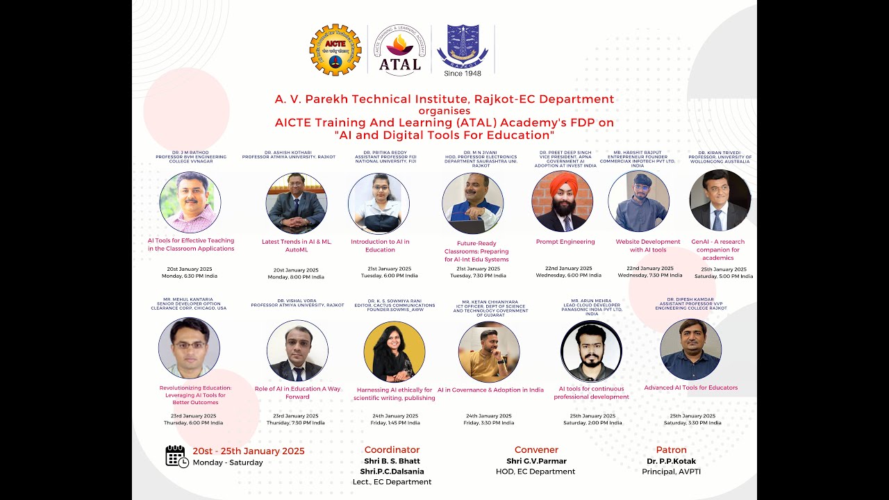 FDP Day 6 Session 14 FDP Valedictory Session & Feedback - YouTube