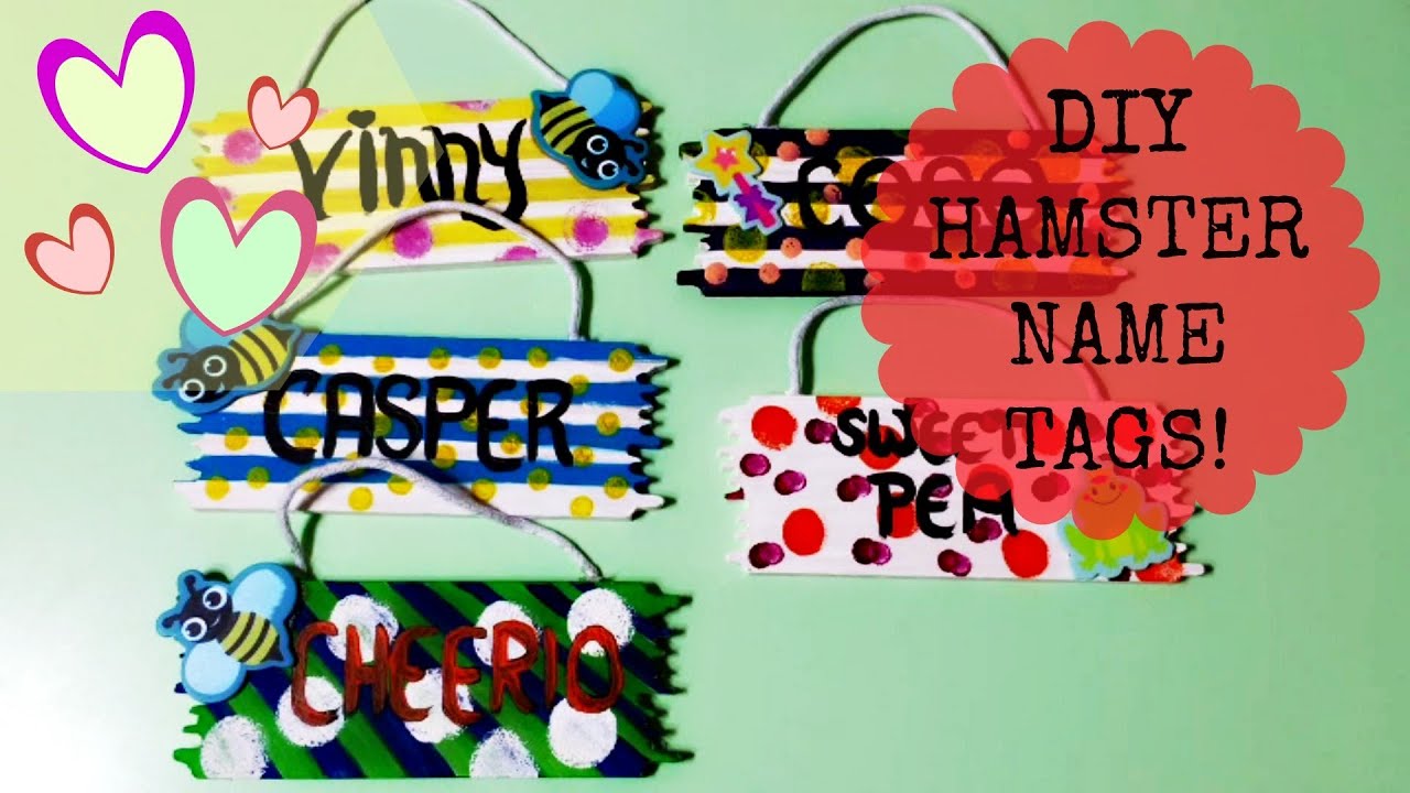 DIY Hamster Cage Name Tags! - YouTube
