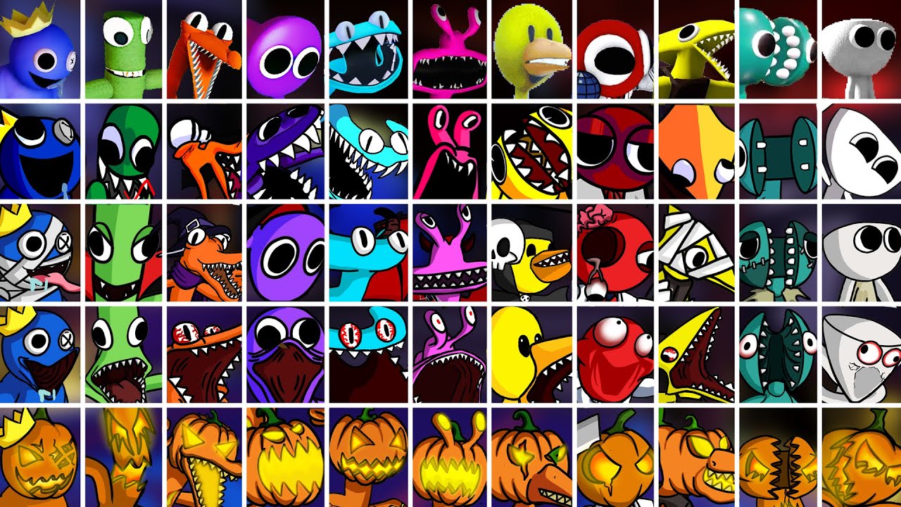 ALL Rainbow Friends Chapter 2 vs HALLOWEEN Rainbow Friends (Halloween ...