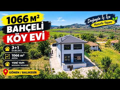 2476- 1,066 m² NEWLY BUILT 3+1 DUPLEX VILLAGE HOUSE WITH GARDEN, PEACEFUL LIFE IN NATURE