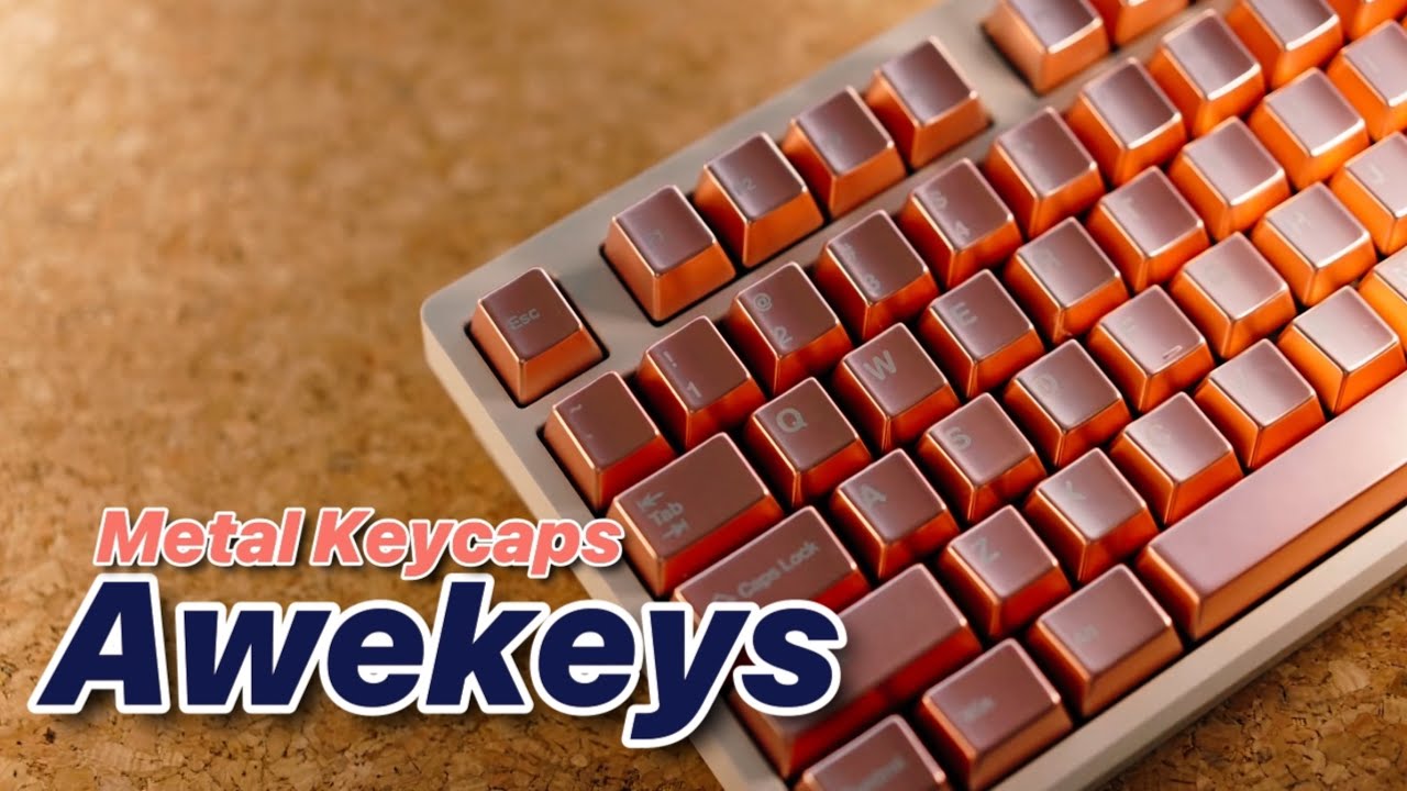 메탈, 풀메탈, 헤비메탈 키보드 / Awekeys Metal Keycaps - YouTube