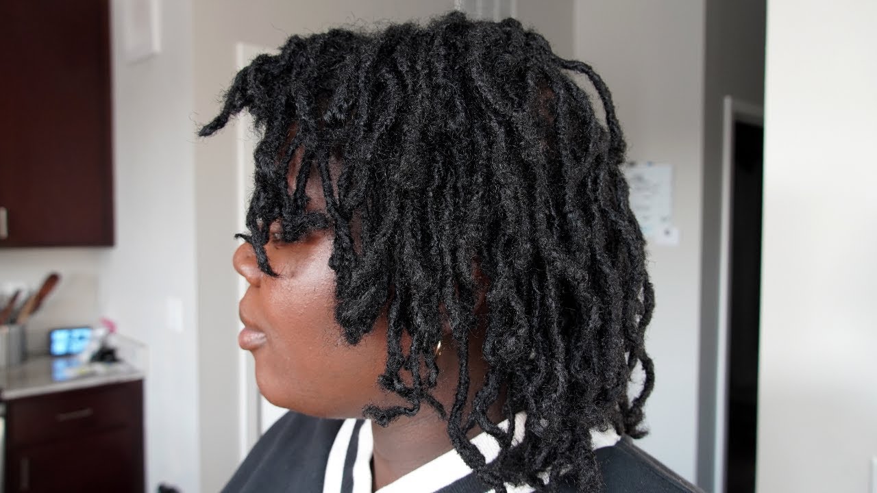 HOW TO: Braid out for short locs | no products - YouTube