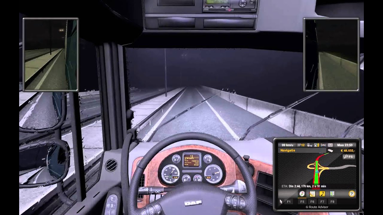 Euro Truck Simulator 2: Night driving - YouTube