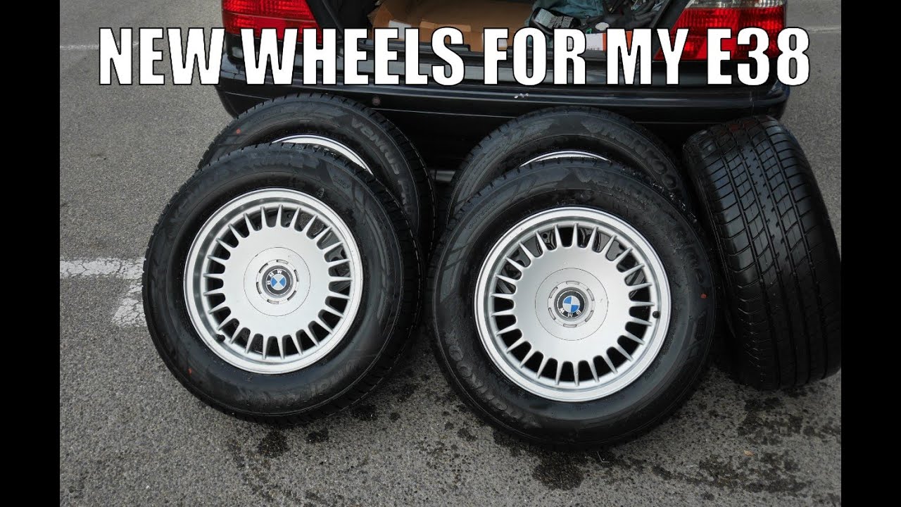 Cleaning and mounting my new wheels on the bmw e38 (no talking) - YouTube