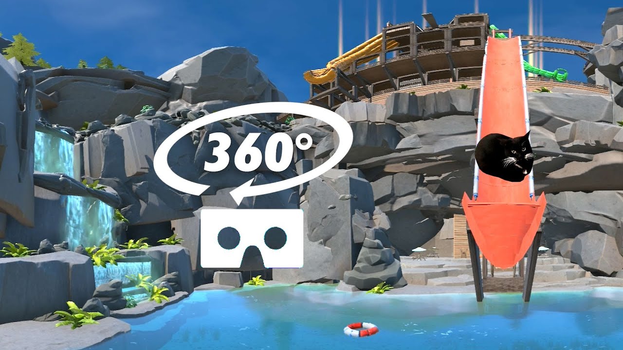 MAXWELL THE CAT 360° VR - FIND MAXWELL in a WATER PARK - Virtual ...