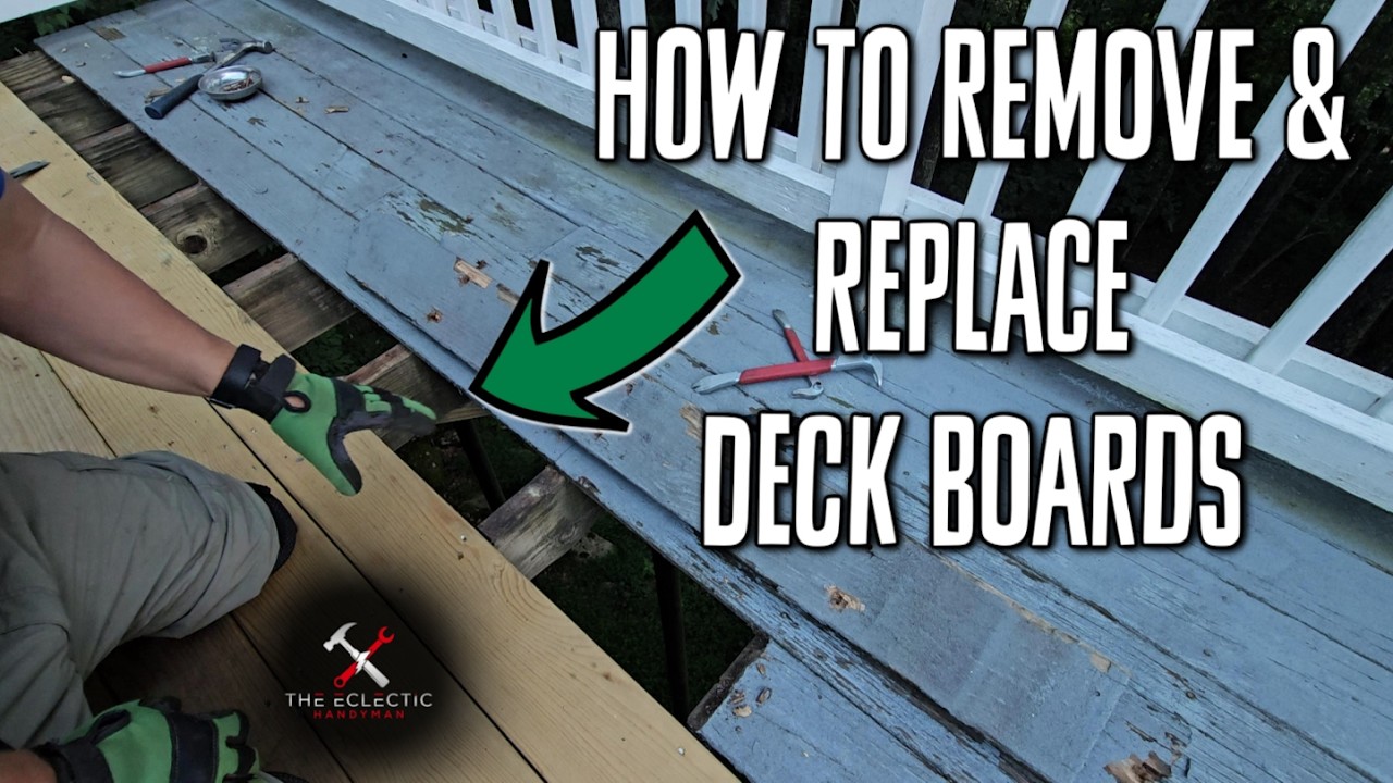 How to Remove and Replace Old Deck Boards - YouTube