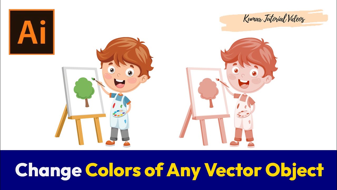 Change Colors of Any Vector Object in Illustrator 22 JULY 2022 - YouTube