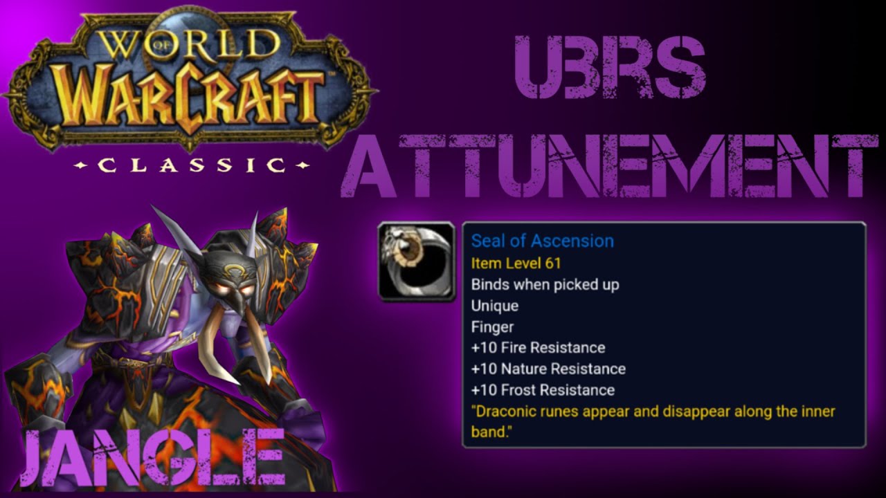 Ubrs Attunement Walkthrough Wow Classic Youtube