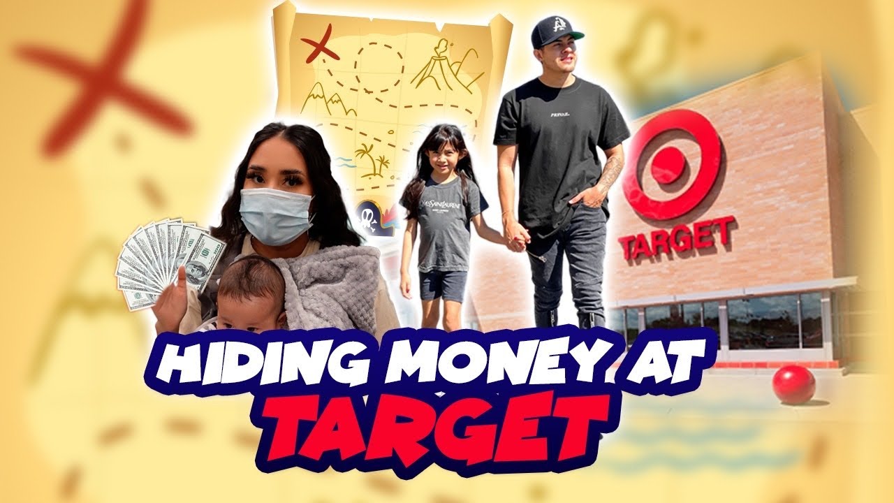 HIDING MONEY AT TARGET ** GIVING BACK ** - YouTube