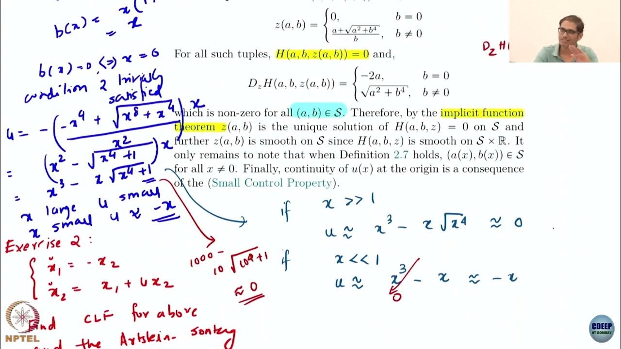 Week 6 : Lecture 32 : Control Lyapunov functions-Part 4 - YouTube