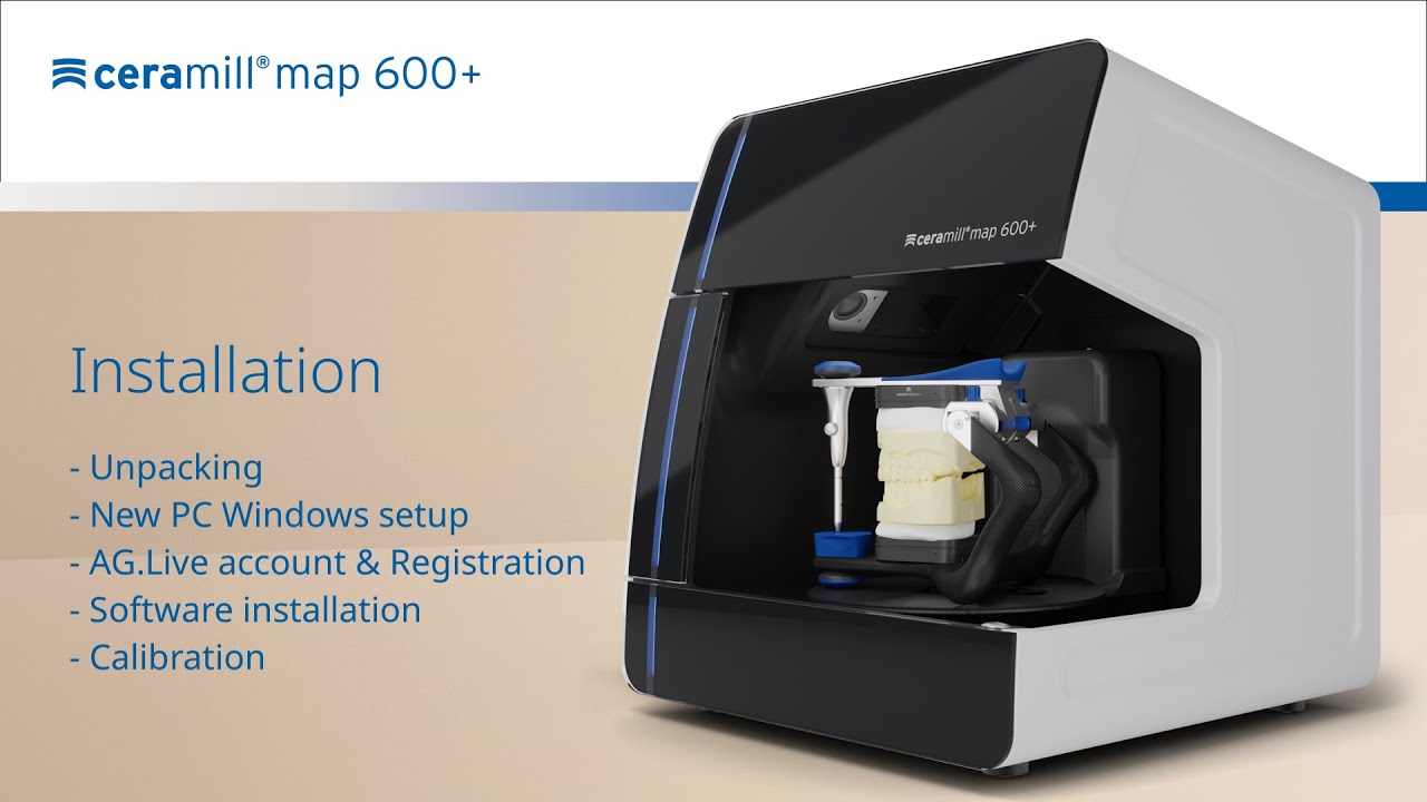 Installation of the Ceramill Map 600+ in a new PC - YouTube