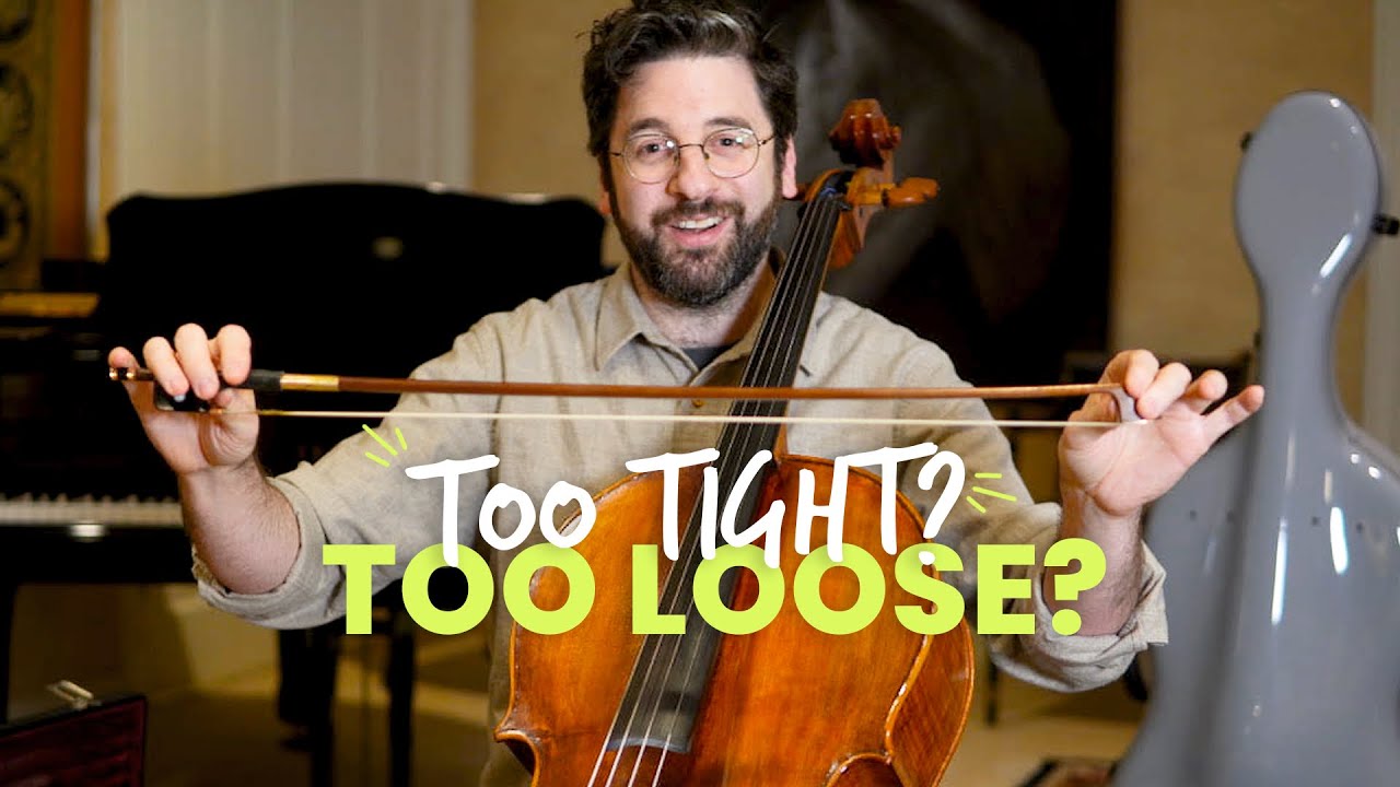 Cello 101: How (much) to tighten your bow - YouTube