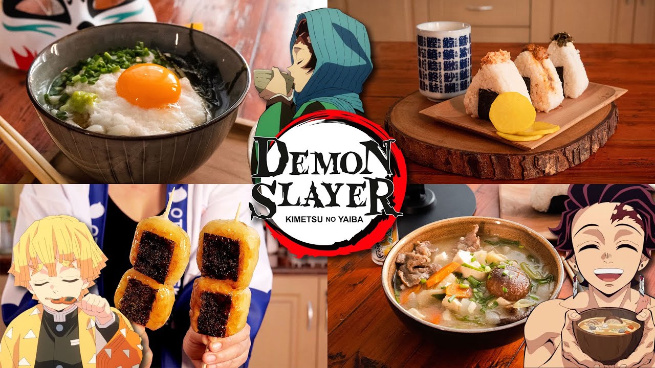 24H Eating Only Tanjiro's Favorite Foods | Real Kimetsu No Yaiba Demon ...