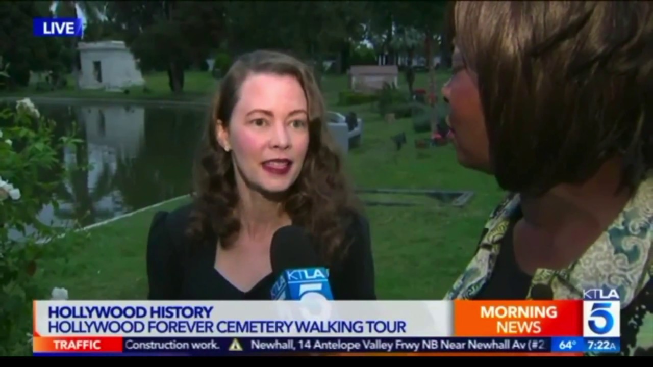 Gayle Anderson KTLA at Hollywood Forever Cemetery 2 - YouTube