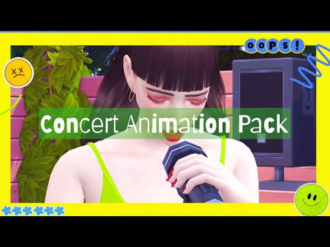 [The Sims 4] Concert Animation Pack (DOWNLOAD)ㅣ심즈4 애니메이션 포즈 - YouTube