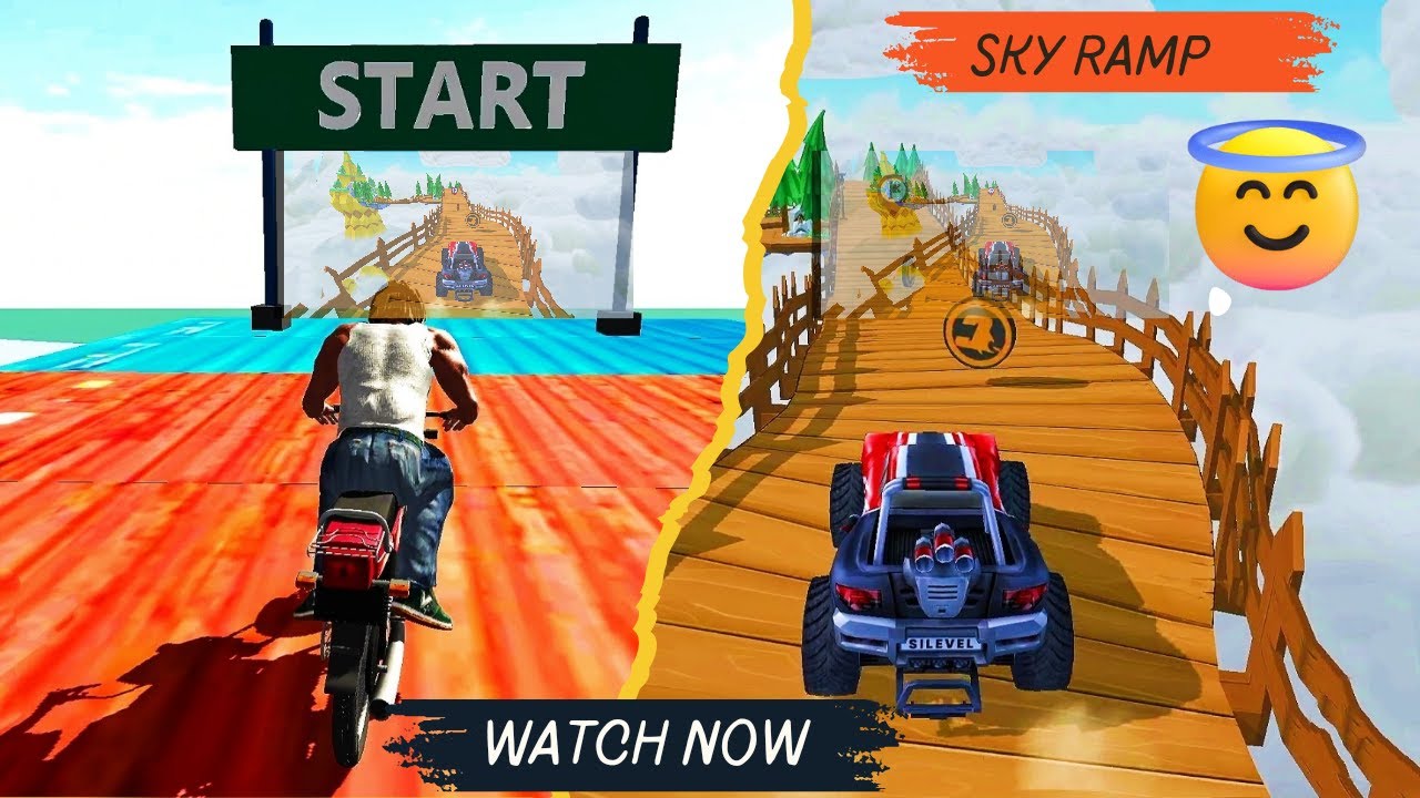 New Sky Ramp Game Play | indian bike driving 3d - YouTube