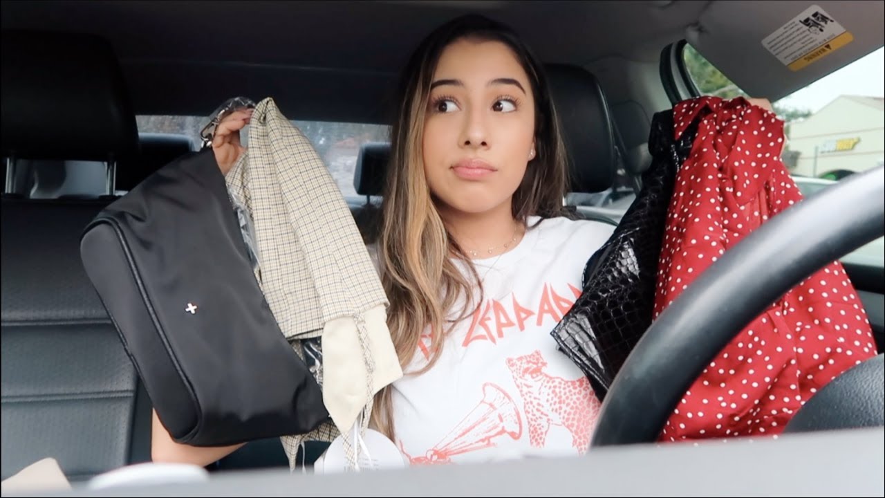 CLOTHING HAUL IN MY CAR *princess polly* - YouTube
