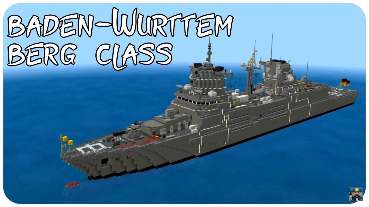 Minecraft: How to Build a Frigate in Minecraft (Baden-Württemberg Class ...