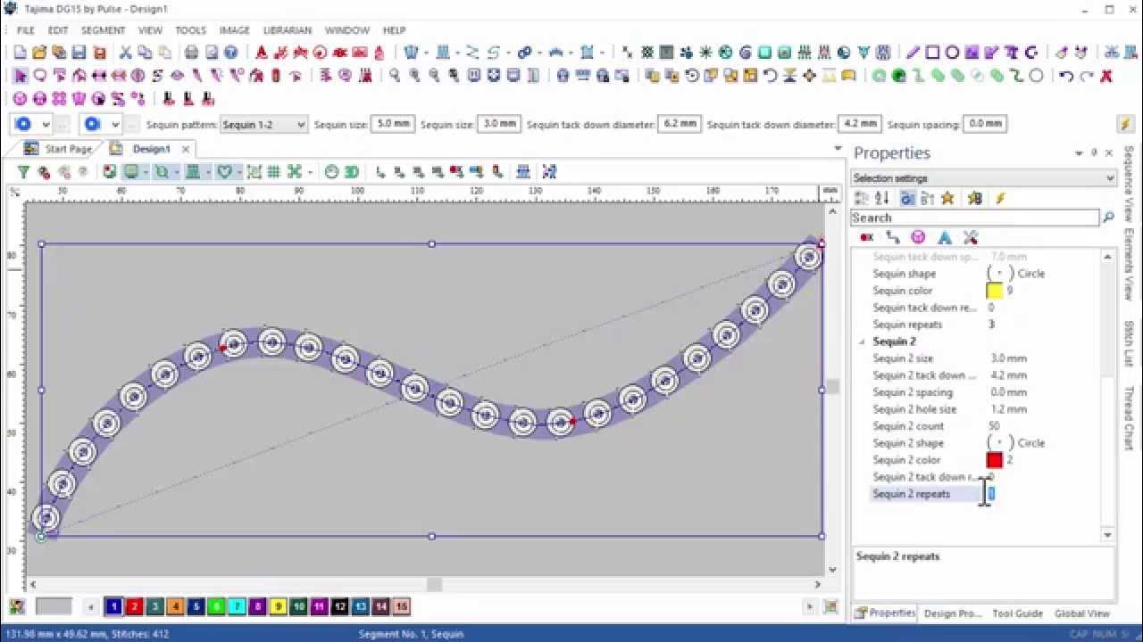 DG15 Quick Tip Tutorials: ccs sequin repeats - YouTube