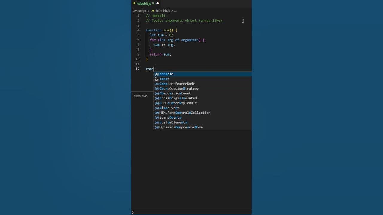 💻 Javascript Arguments Object Programming Javascript Coding Shorts Tutorial Youtube
