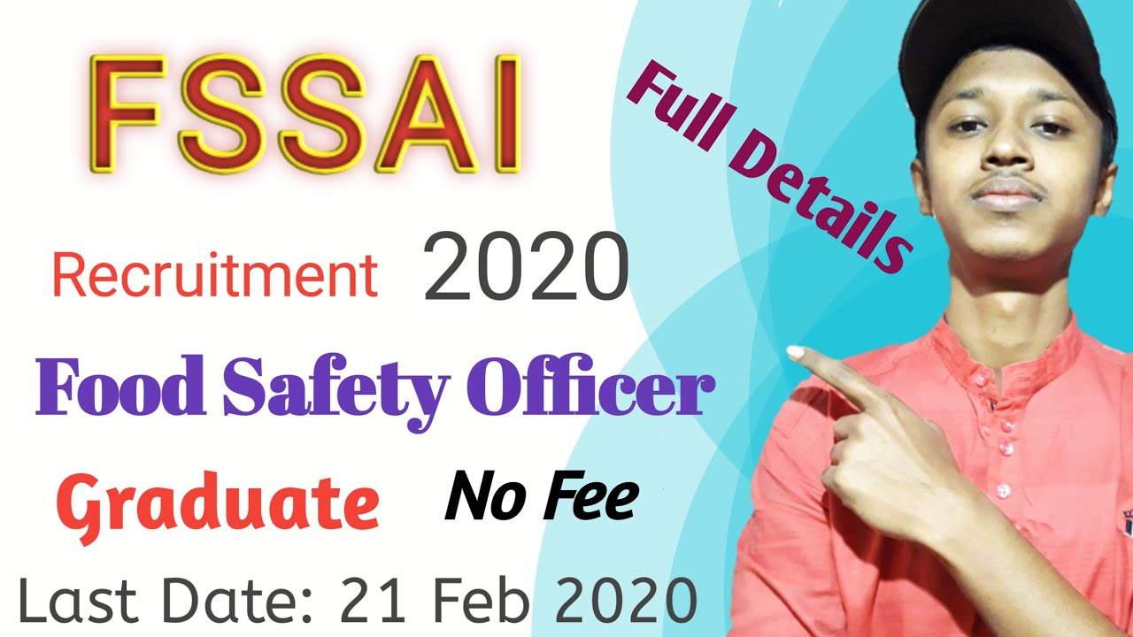 FSSAI Recruitment 2020🔥 | All india | Food Safety Officer | Graduate ...