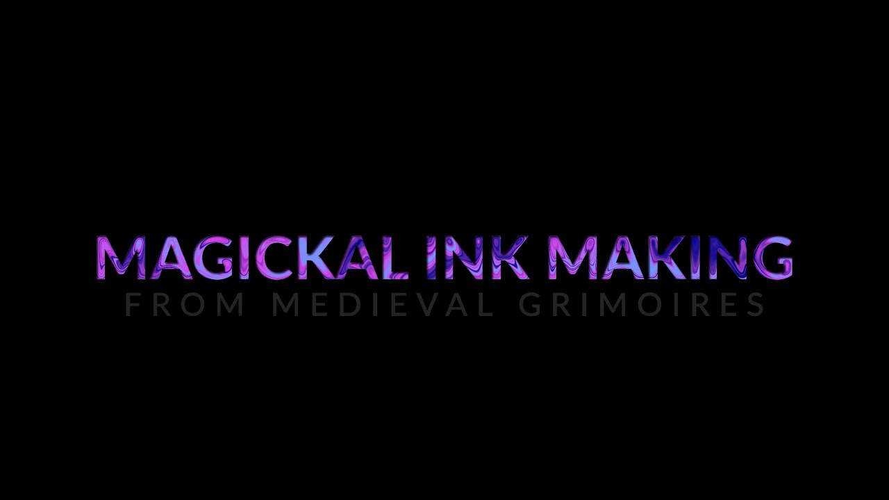 Magickal Ink Making : from Medieval Grimoires - YouTube