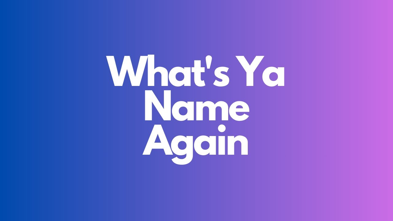 Omarion - What's Ya Name Again - YouTube