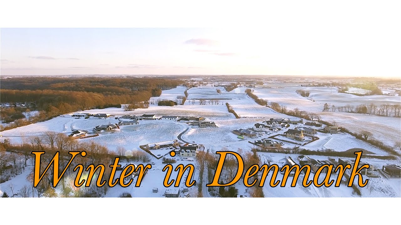 Winter in Denmark 2021 seen from above. - YouTube