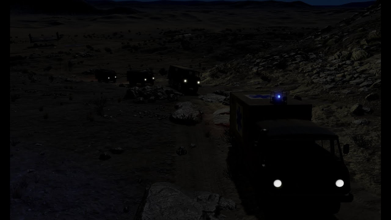 beamng drive - military convoy faces challenging roads - 4k - YouTube