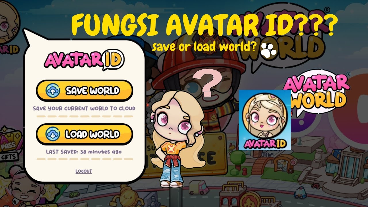 FUNGSI AVATAR ID | SAVE WORLD OR LOAD WORLD? AVATAR WORLD #avatarworld #avatarstory #pazugames # ...