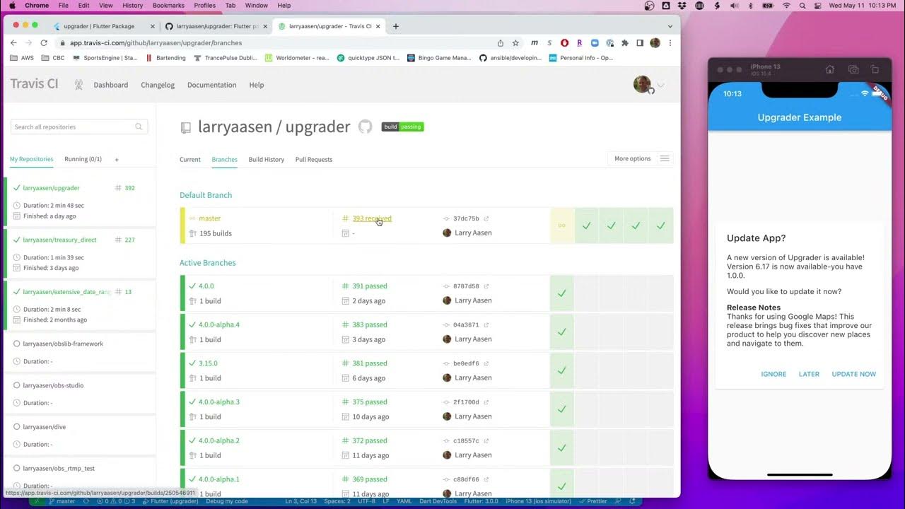 Upgrading the upgrader package to Flutter 3 (live coding) - YouTube