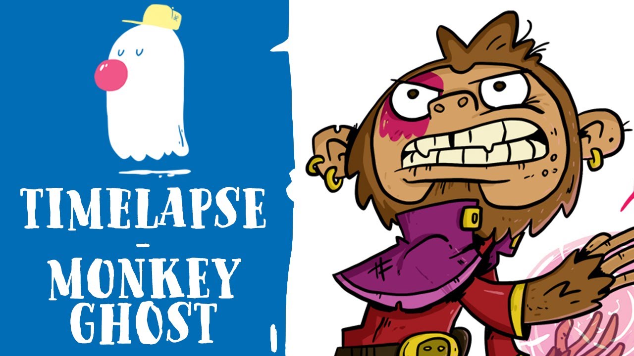 Illustration Timelapse - Monkey Ghost - YouTube