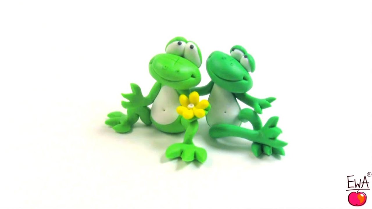 LET'S CLAY! FROG - ZABA z modeliny - polymer clay tutorial - YouTube